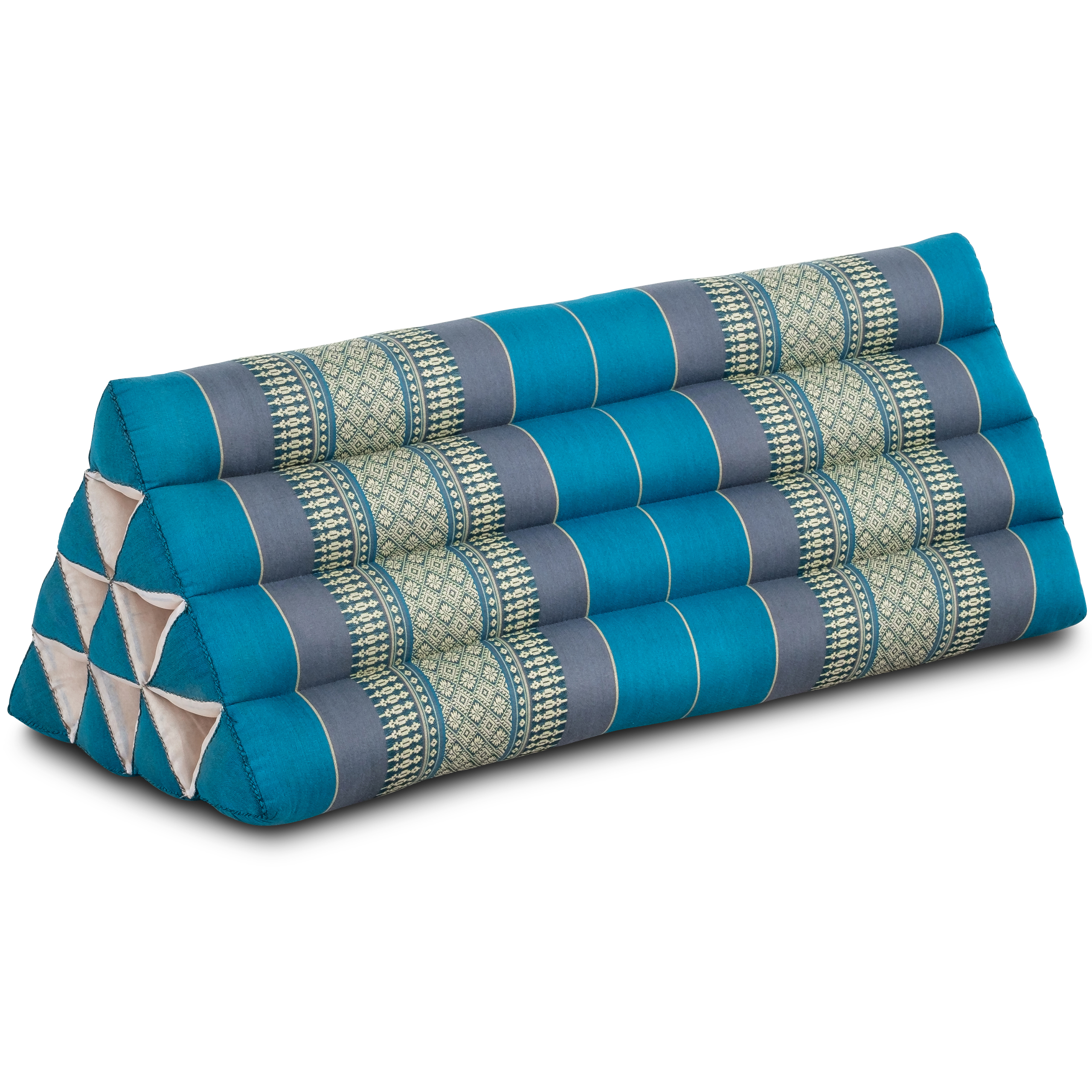 Coussin triangulaire large en kapok | Bleu Clair | 1018363585