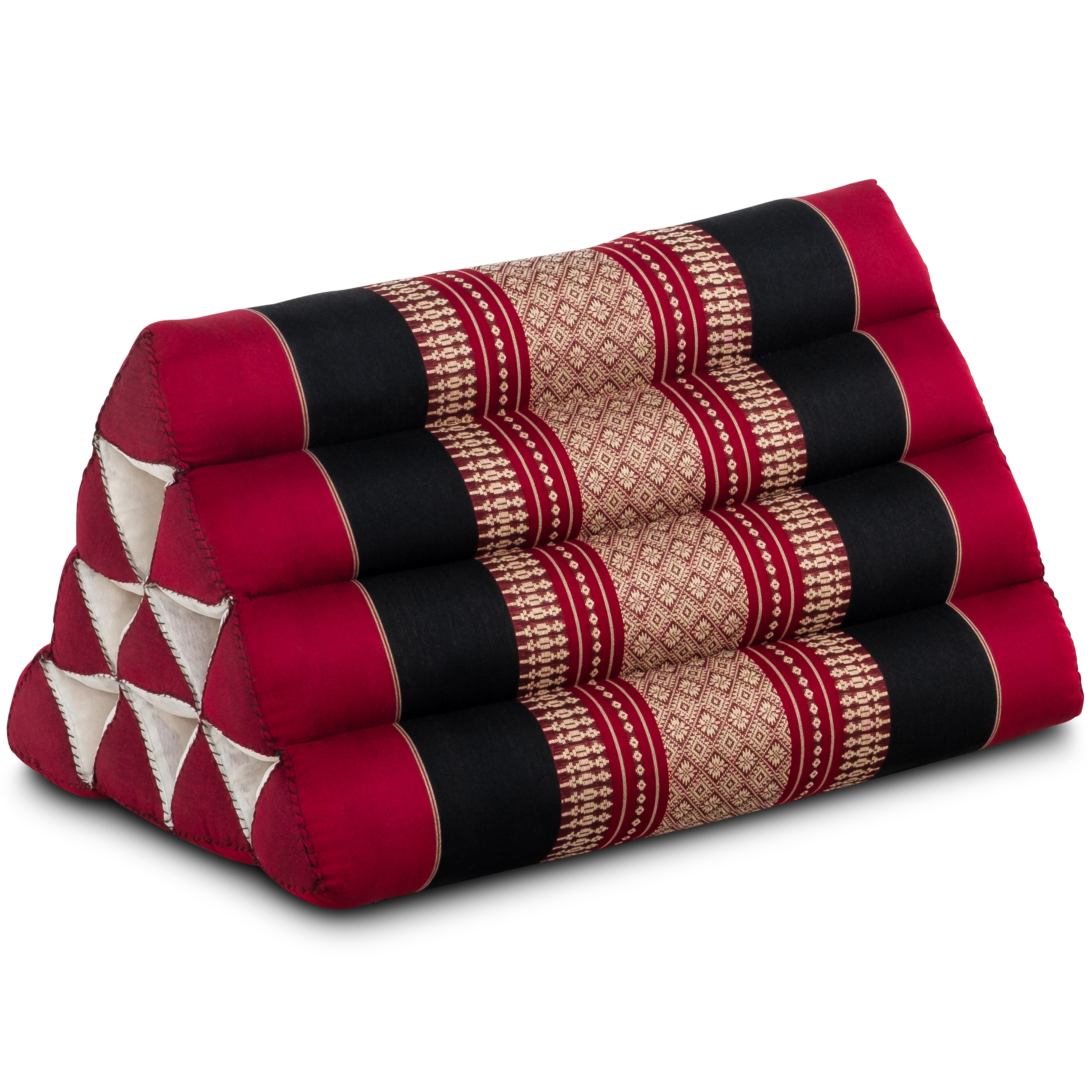 Coussin triangulaire en kapok, Classic | Rouge/Noir | 1019081096