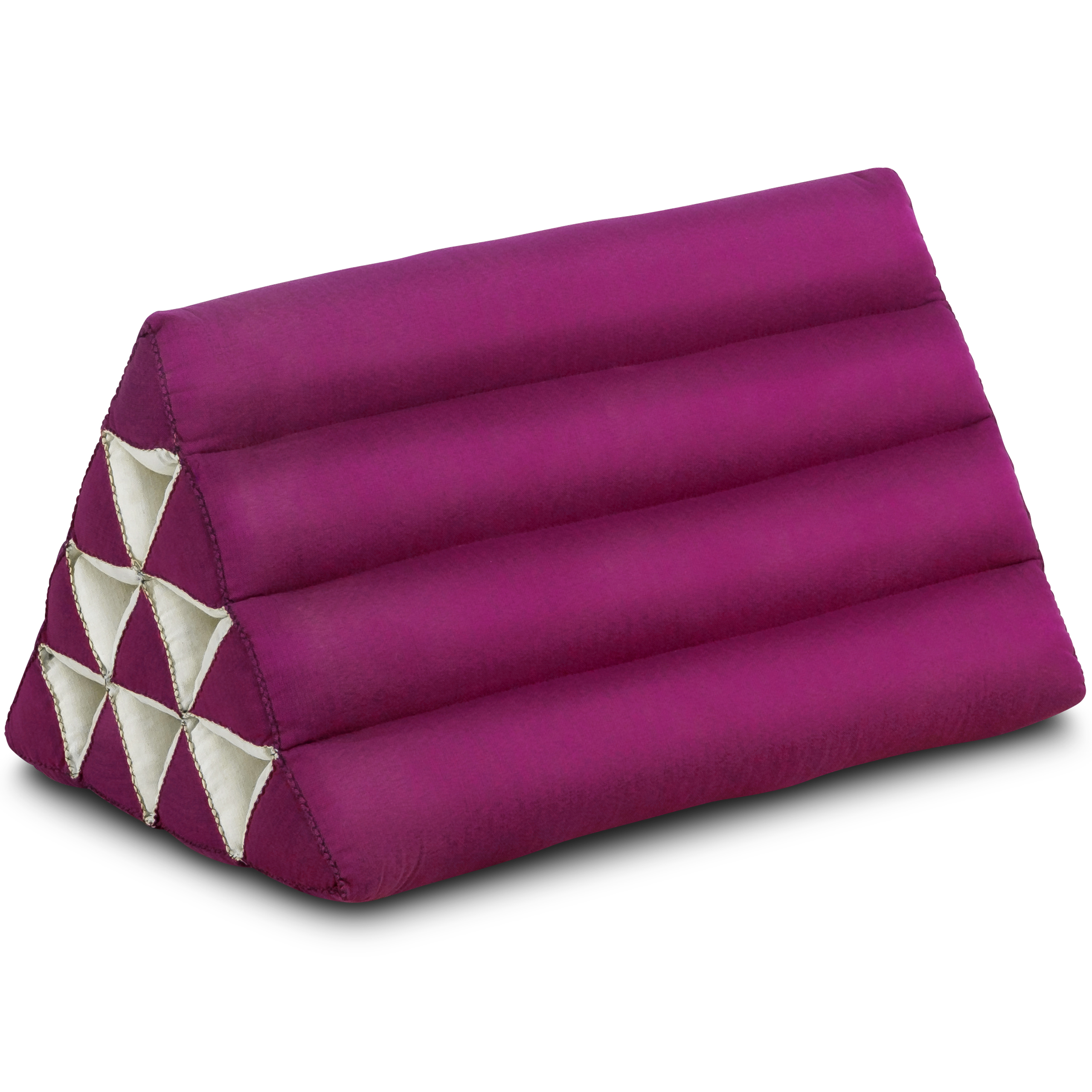 Coussin triangulaire en kapok, Basic | Rose Foncé Uni | 1037329510